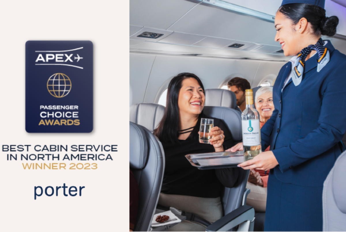 PAXTravelJobs - Porter awarded APEX Passengers Choice for best NA cabin ...